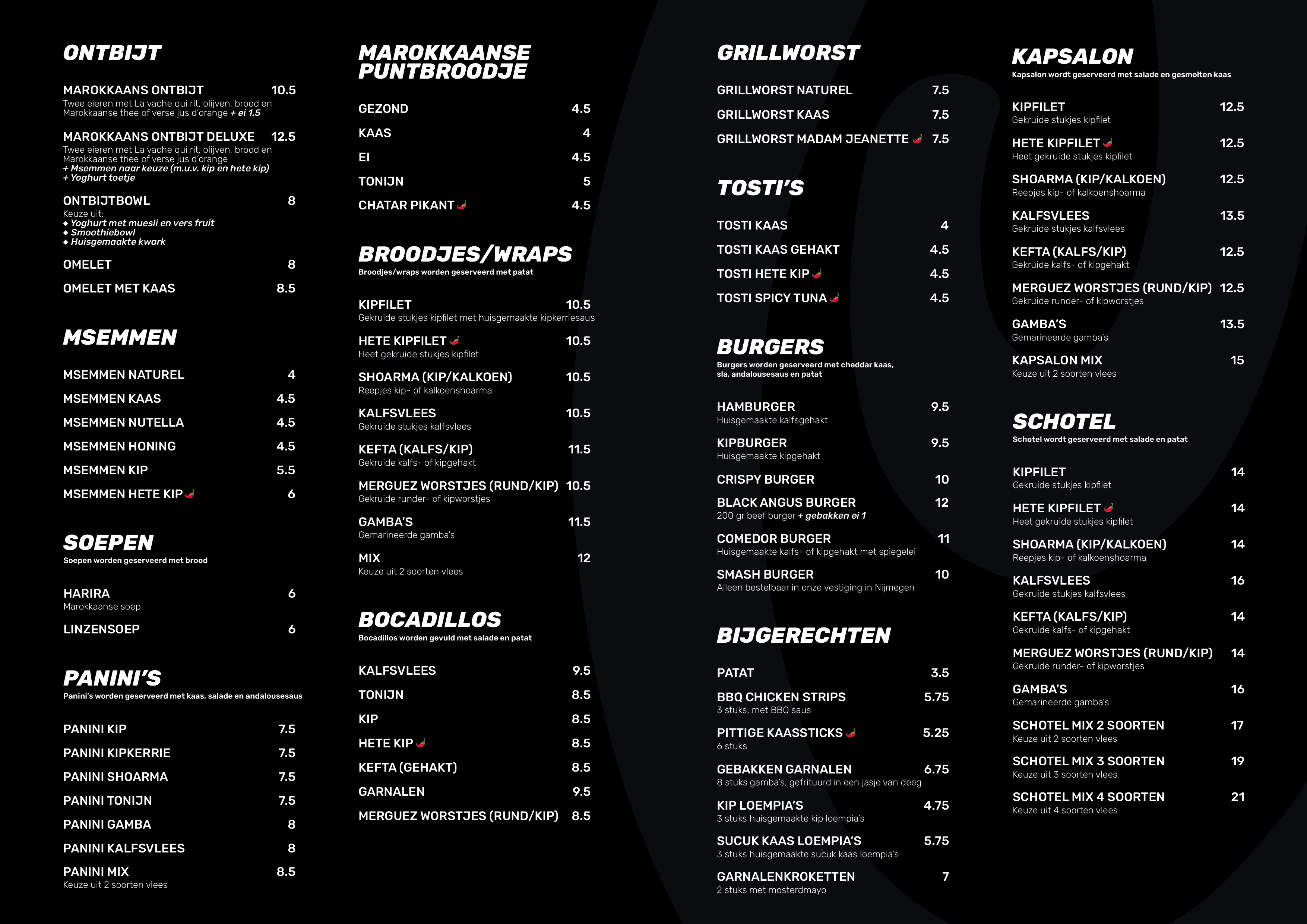 Menu – Comedor Lunchroom